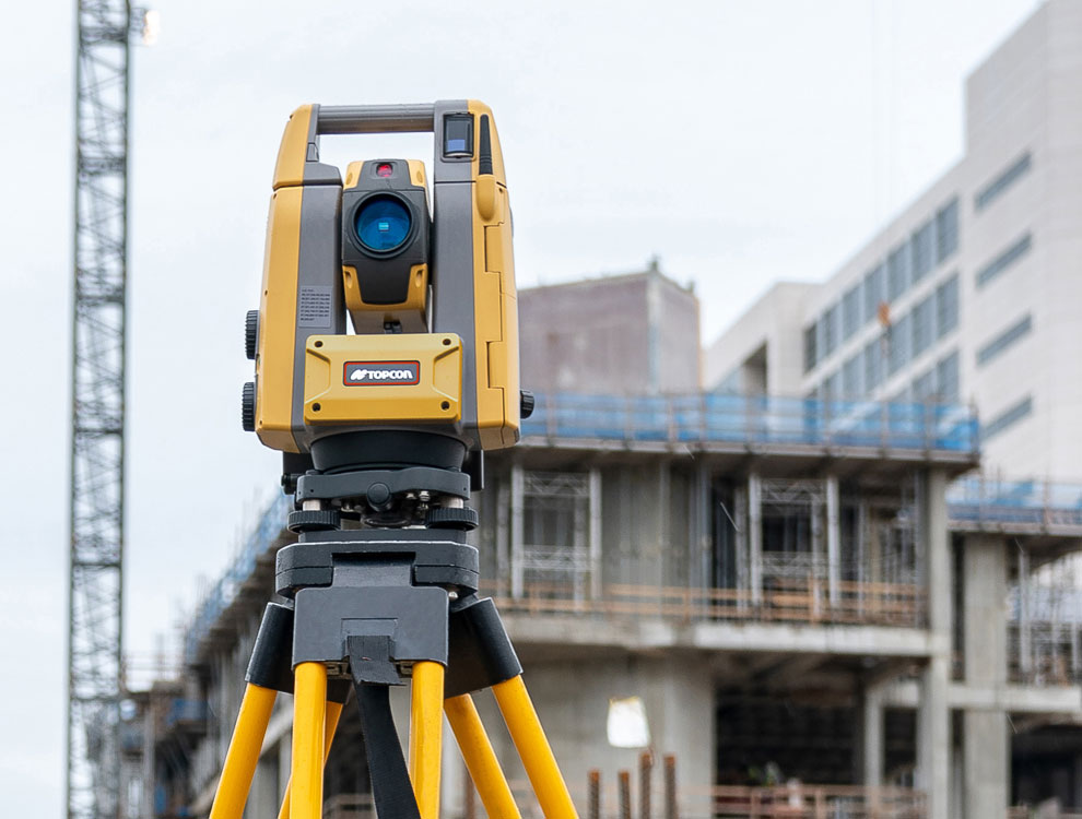 Robotic total stations measure distances and angles for a variety of ...