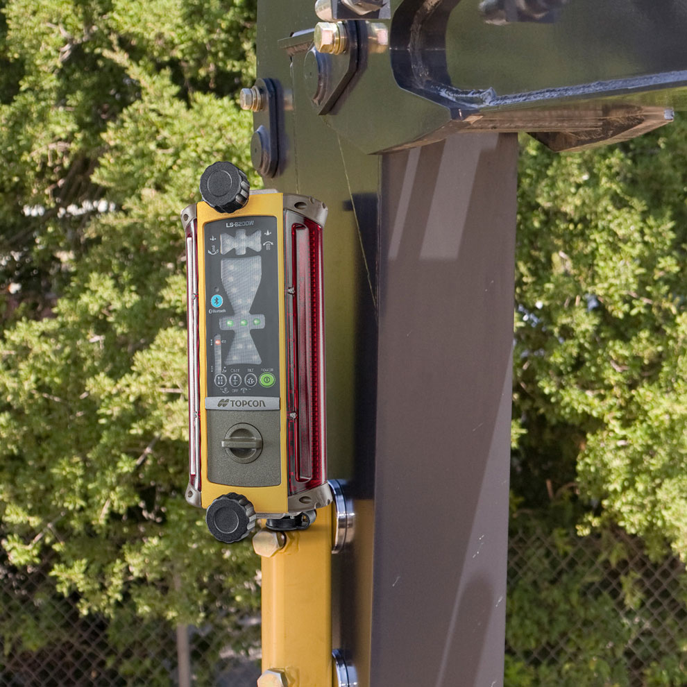 Machine control sensors for earthworks and road construction