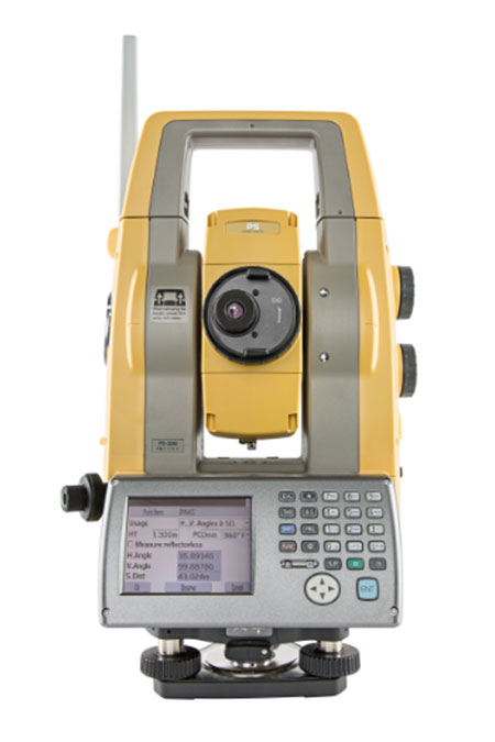 Robotic total stations measure distances and angles for a variety of ...