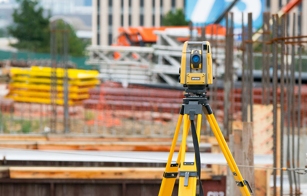 Standard total stations measure distances and angles