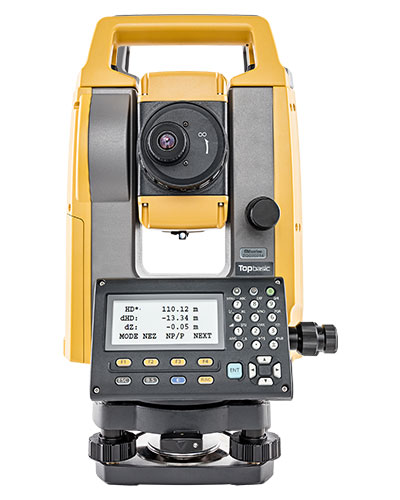 Standard total stations measure distances and angles