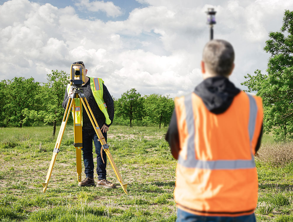 Standard total stations measure distances and angles