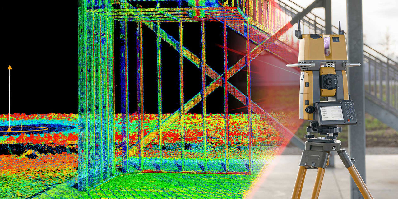 Robotic total stations measure distances and angles for a variety of ...