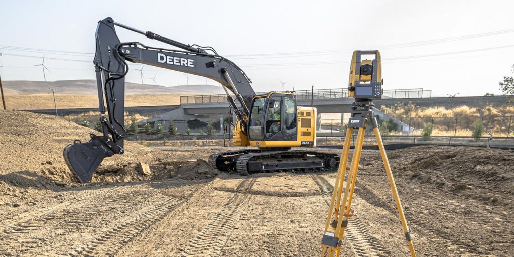 Robotic total stations measure distances and angles for a variety of ...