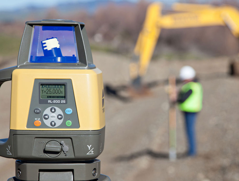 Pipe lasers for aligning water, sewage, and utility lines.