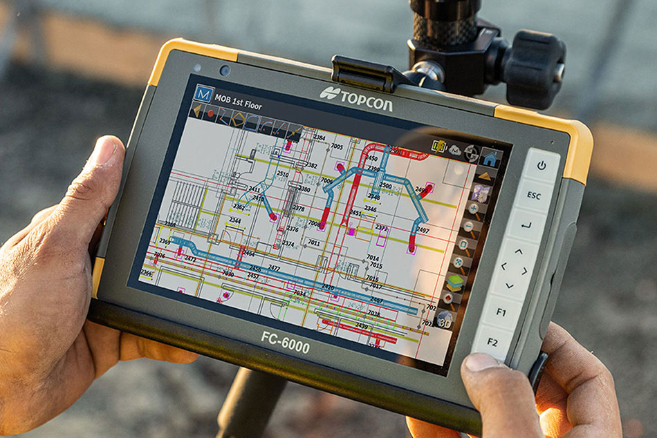 Standard total stations measure distances and angles